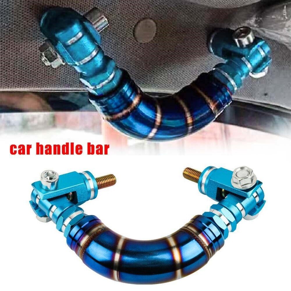 1x JDM Titanium Teal /Blue Car Aluminum Roll Bar Grab Interior Grip ...