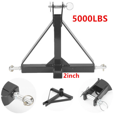 2'' 3-Point Linkage Tow Hitch Compact Tractor Triangle Frame Dual Hitch ...