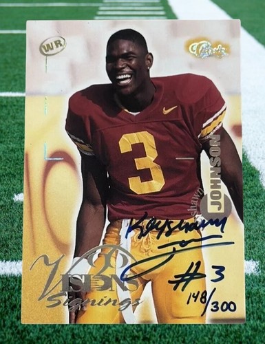 1996 Classic Visions Signings Keyshawn Johnson Autographs Auto RC Card ...