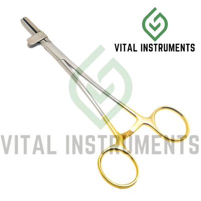 Tube Occluding Clamp Forceps 7.5" w/ Guard Gold Handle Surgical ...