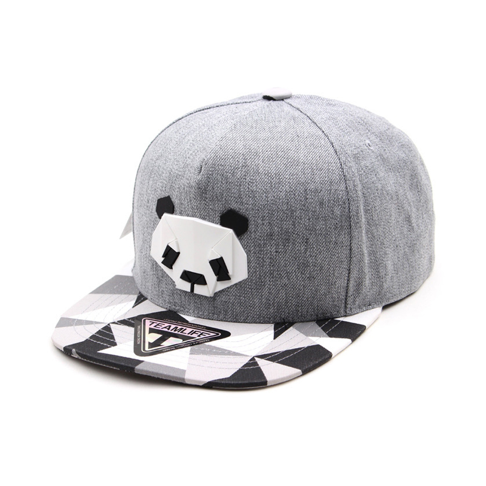 Mens Womens Paper Folding Origami Baseball Cap Snapback Hats Panda Gray ...