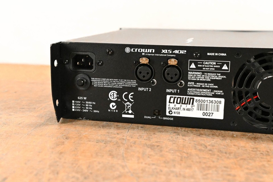 Crown XLS 402 2-Channel Power Amplifier CG01NVG | eBay