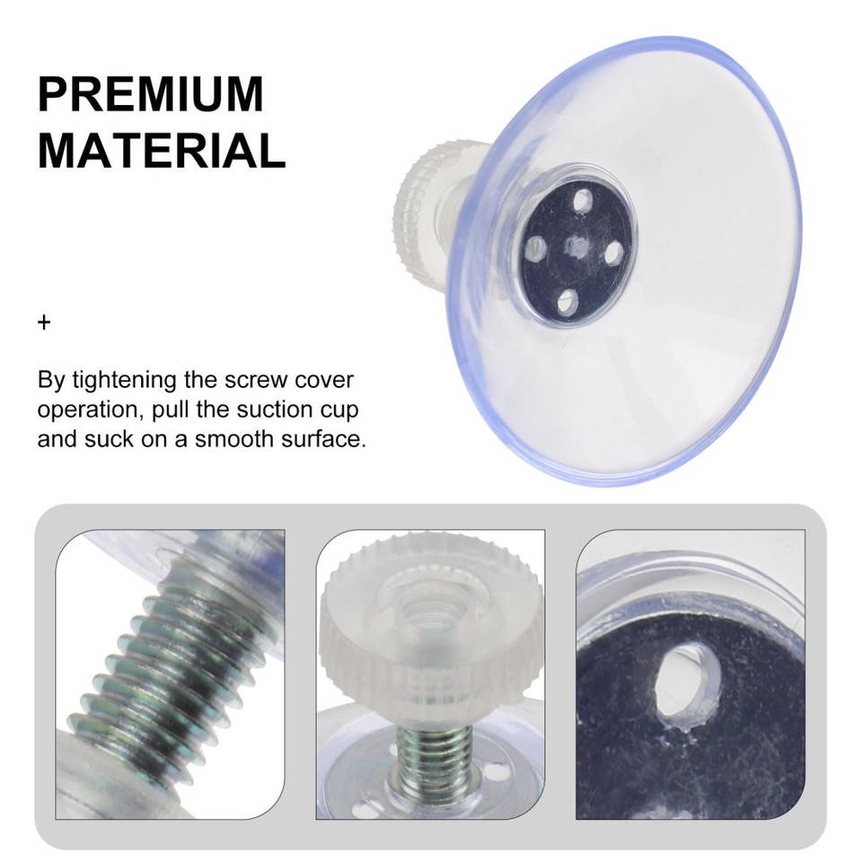 10 PCS Suction Cup with Screw Nut Mount Cups Heavy Duty Clear Sucker ...