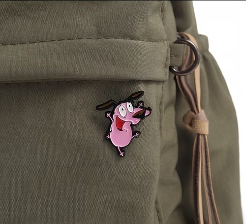 New Courage the Cowardly Dog Enamel Pin Badge 1990s Cartoon Network ...