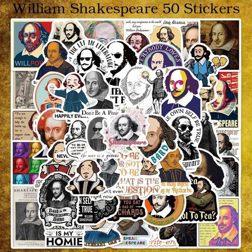 Shakespeare Sticker 50 piece Set PVC Waterproof Seal William ...