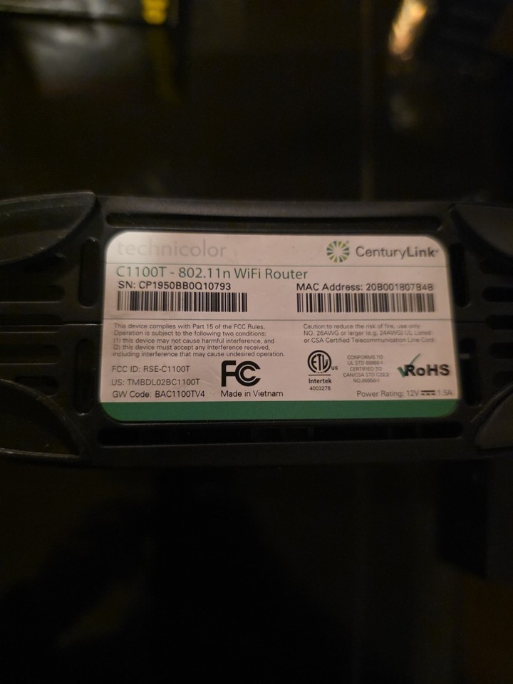 CenturyLink C1100T Wireless Smart WiFi Router Dual Band Gigabit Home ...