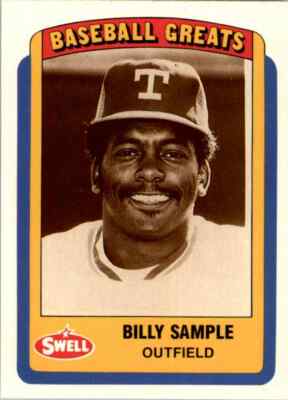 1990 SWELL BASEBALL GREATS - #118 BILLY SAMPLE - RANGERS - | eBay