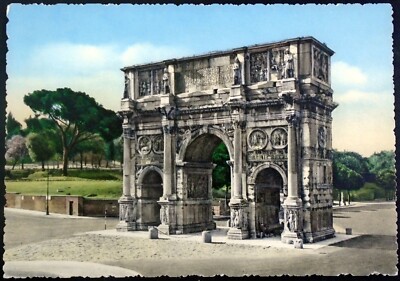 Illustrated View, Historic Arch of Constantine, Via Triumphalis, Rome ...
