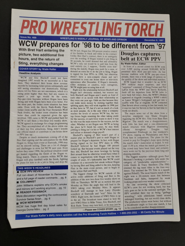 Pro Wrestling Torch Magazine December 6 1997 M343 | eBay