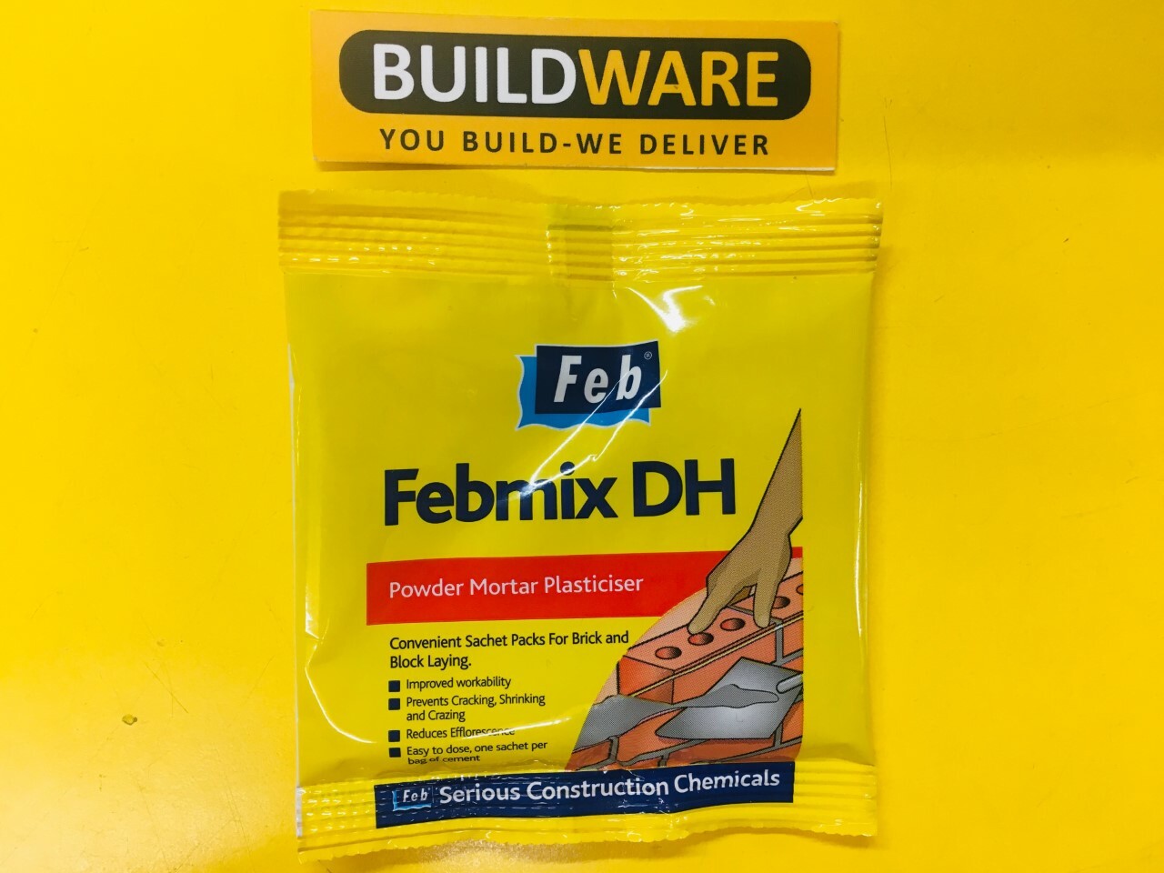FEBMIX DH MORTAR POWDER SACHET - PLASTICISER CEMENT BRICK BLOCK LAYING ...