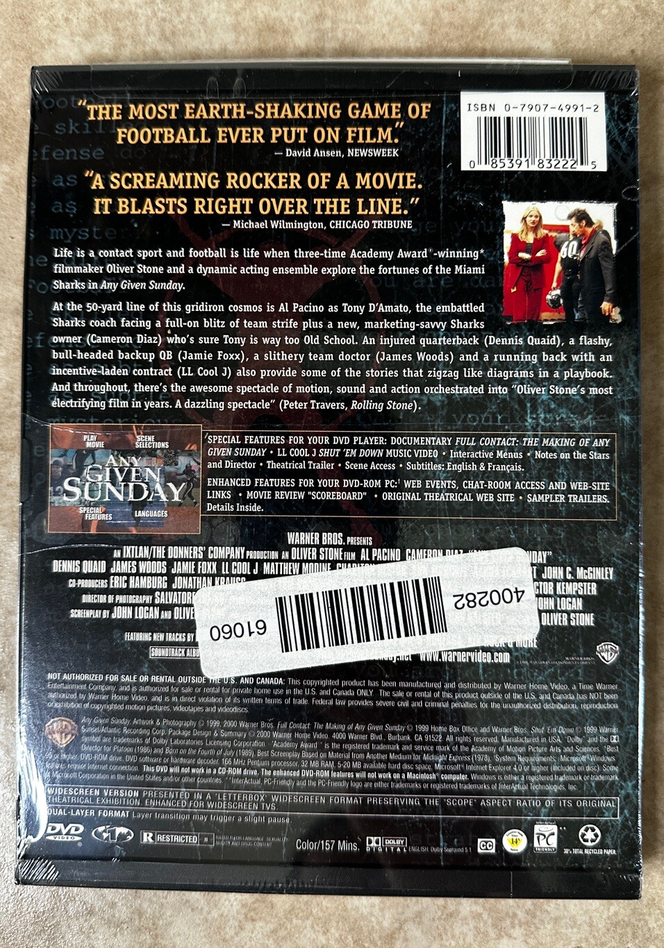 Any Given Sunday (DVD, 2000, Special Edition) for sale online | eBay