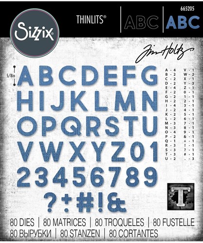 Sizzix - Tim Holtz - Thinlits Dies - Alphanumeric Bold - 80pcs - Brand New | eBay
