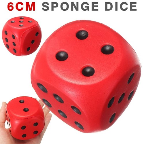 1pc Big Sponge Dice Soft and Elastic Toy Color Solid Point Dice Side ...