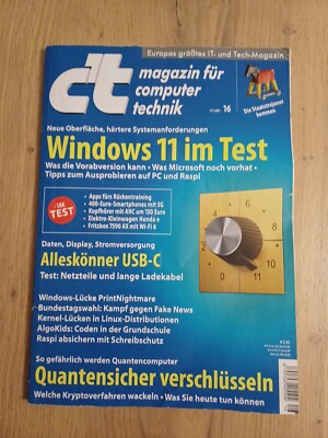 c’t – Magazin für Computertechnik - Heft 16/2021 - 17.07.2021 - Zustand sehr gut | eBay.de