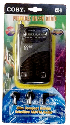 COBY Portable AM/FM Radio w/ Ear Buds CX-6 BRAND NEW # 1 Rated | eBay