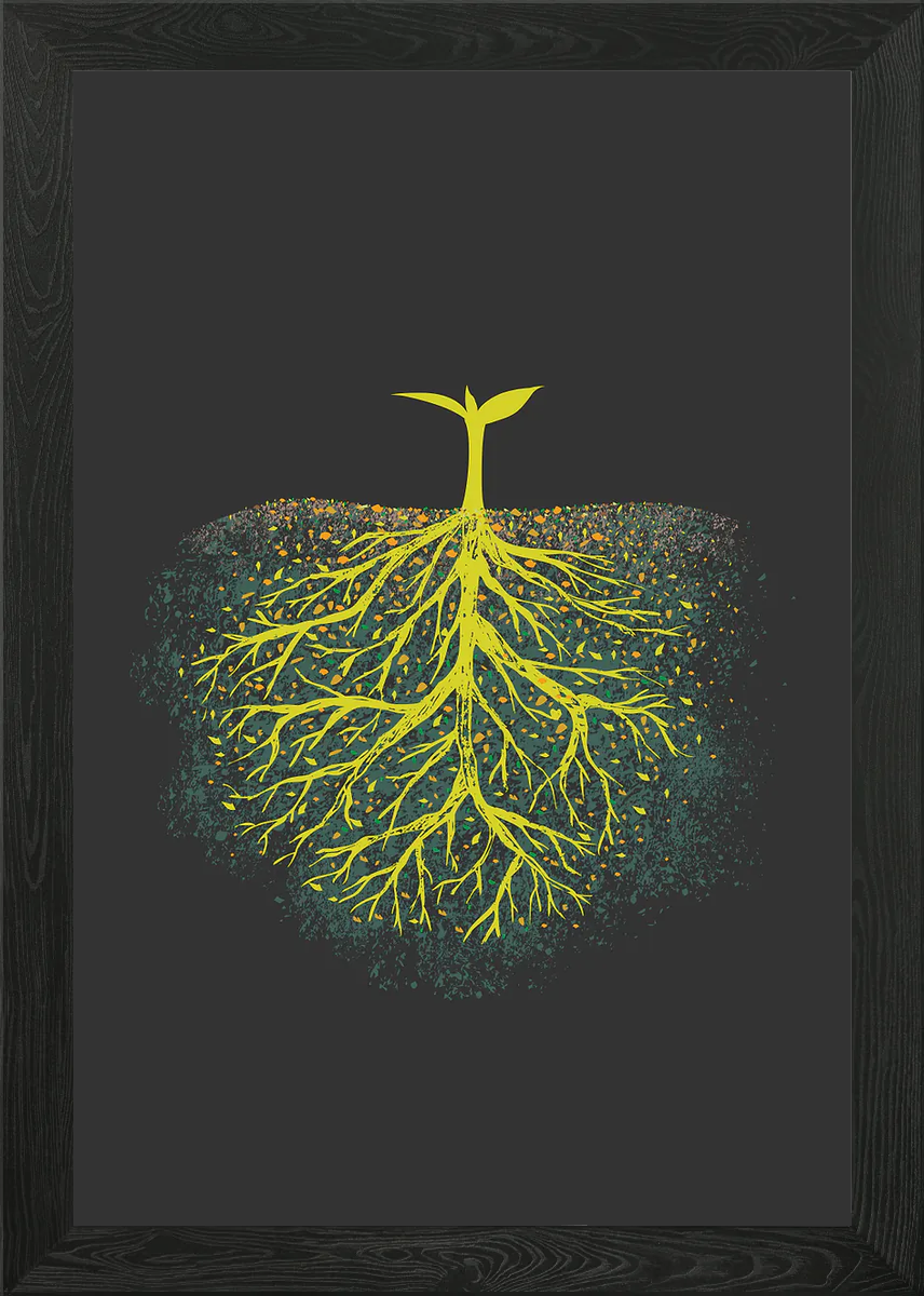 Inverted Tree Framed Wall Art Poster Canvas Print Picture | eBay UK