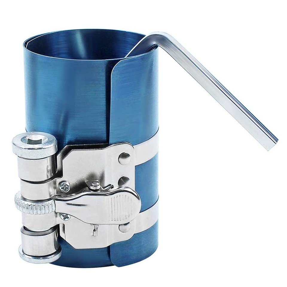 4” Piston Ring Compressor Adjustable Ratchet Piston Installer Tool ...