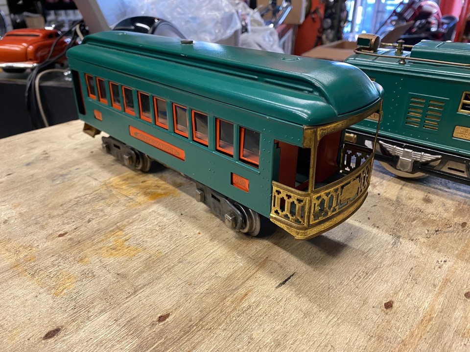 Lionel 347T Set 8E Locomotive Pullman Car Observation Car Pre War Std ...