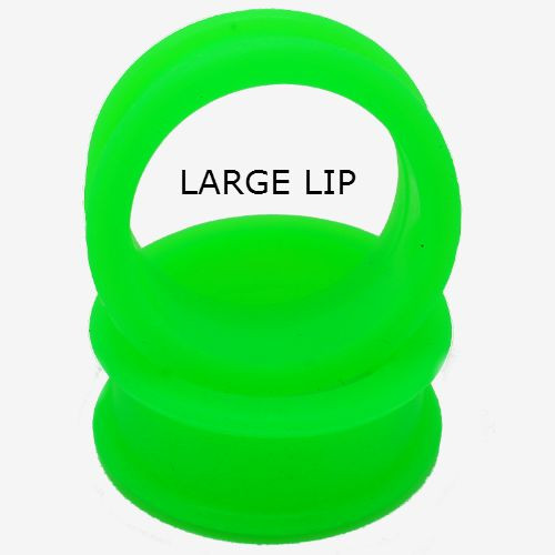 PAIR-LARGE FLARE SOFT Silicone Ear Skins-Ear Gauges-Soft Ear plugs-Ear ...