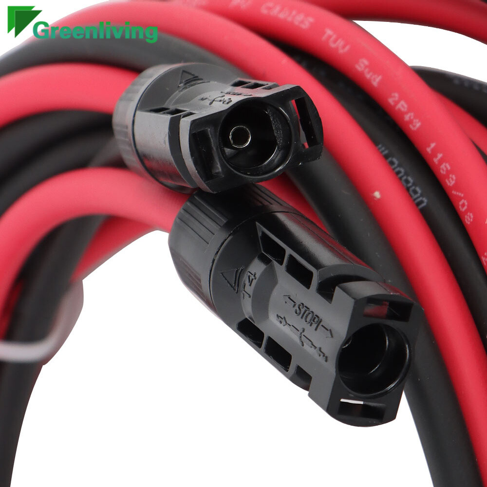 4/6mm² 2/5/10/20M Black+Red Solar Panel Extension Cable Wire+M4 ...