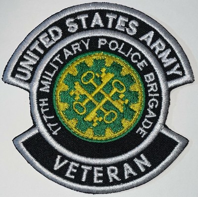 US Army 177th Military Police Brigade Veteran Patch Hook & Sew-On Repro ...