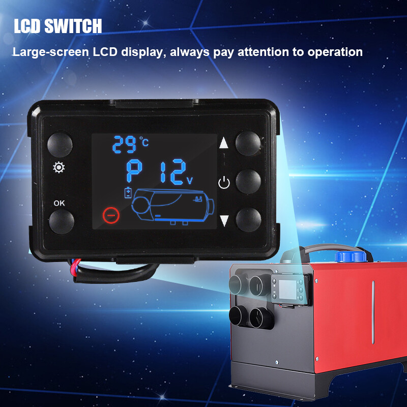 8KW 12V Diesel Air Night Heater 4 Holes LCD Remote for Truck Boats Home ...