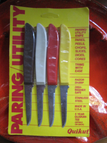 NOS Quikut Paring Utility Knife Set Of 4 Vintage NEW | eBay