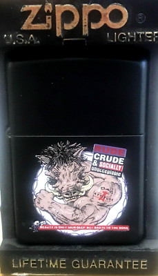 Rare Retired Warthog Rude Crude & Socially Unaceptable Zippo Lighter | eBay