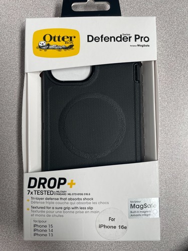 OtterBox Defender Pro Case with MagSafe iPhone 16e/ 15/14/13, Black ...