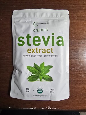 Micro Ingredients Organic Stevia Extract Powder, 0 Calorie, Natural ...