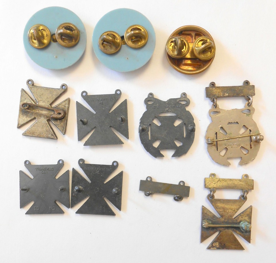 14pc Grouping Vintage US Military Collar Pin Disks Marksman ...