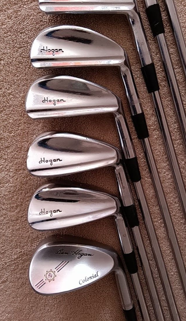 TZ GOLF - VINTAGE BEN HOGAN RADIAL 3-E Irons, Colonial SW, Steel Shafts ...