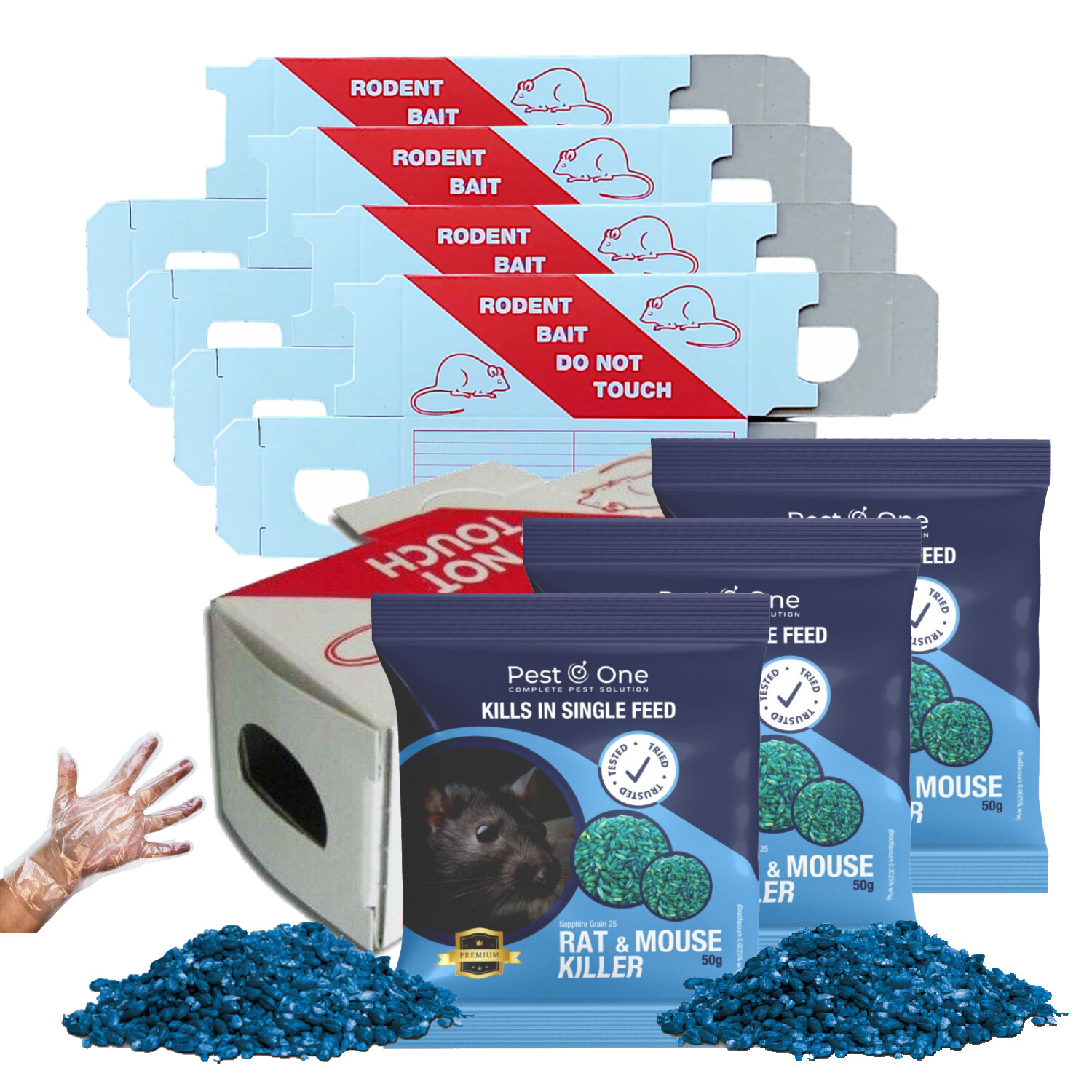 Strong Mouse Killer Poison Max Strength Mice Pest Control Bait Box Free ...