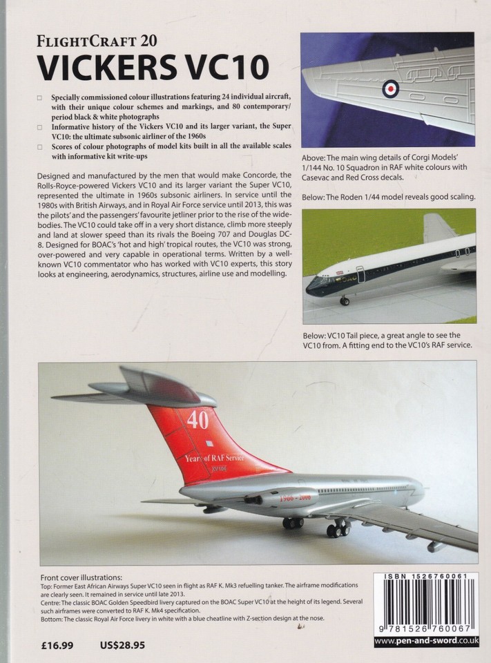 Flight Craft 20: Vickers VC10 Airliner Plane Aircraft Book, New ...