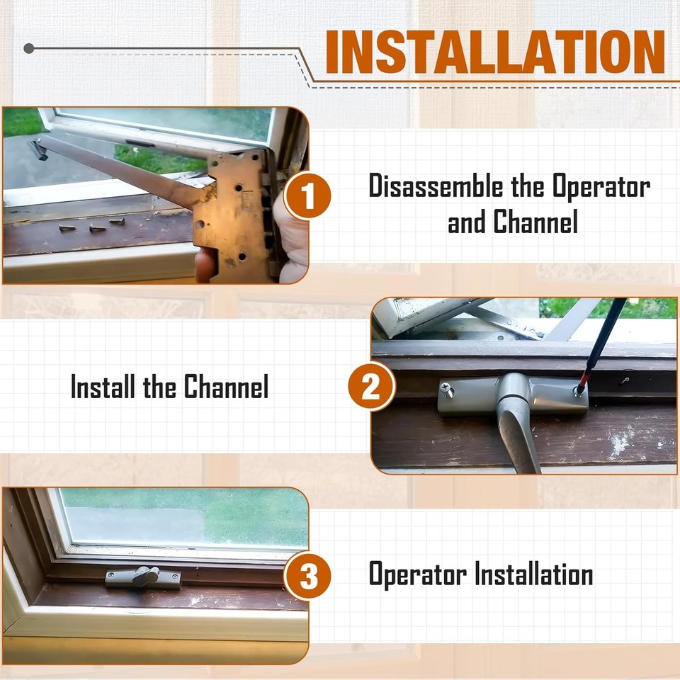 Left Window Straight Arm Operator Replacement Casement Window Crank ...