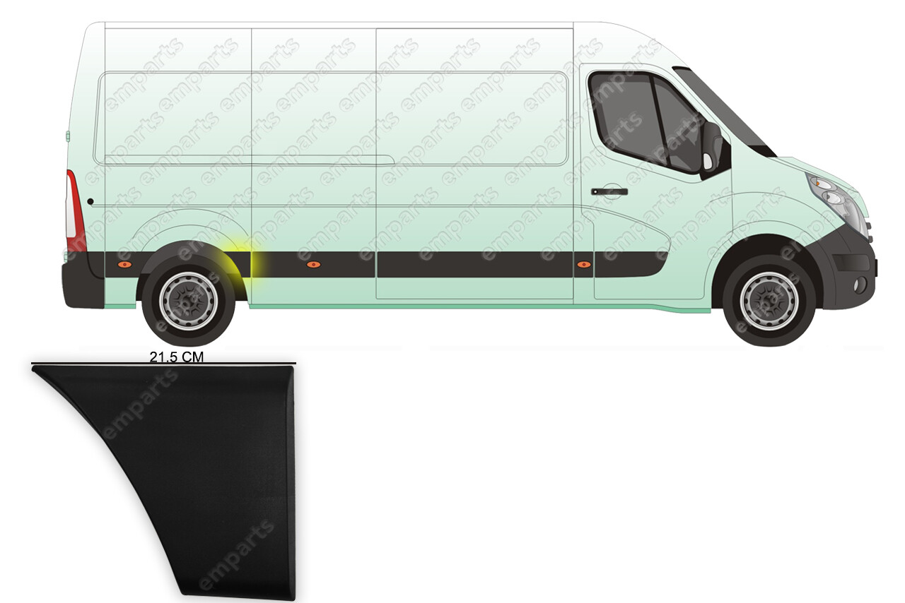 For Renault Master Plastic Protective Side Moulding Strip Door Trim O/S ...