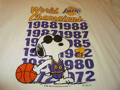 Los Angeles Lakers 1988 World Champions Vintage Shirt ( Used Size L ...