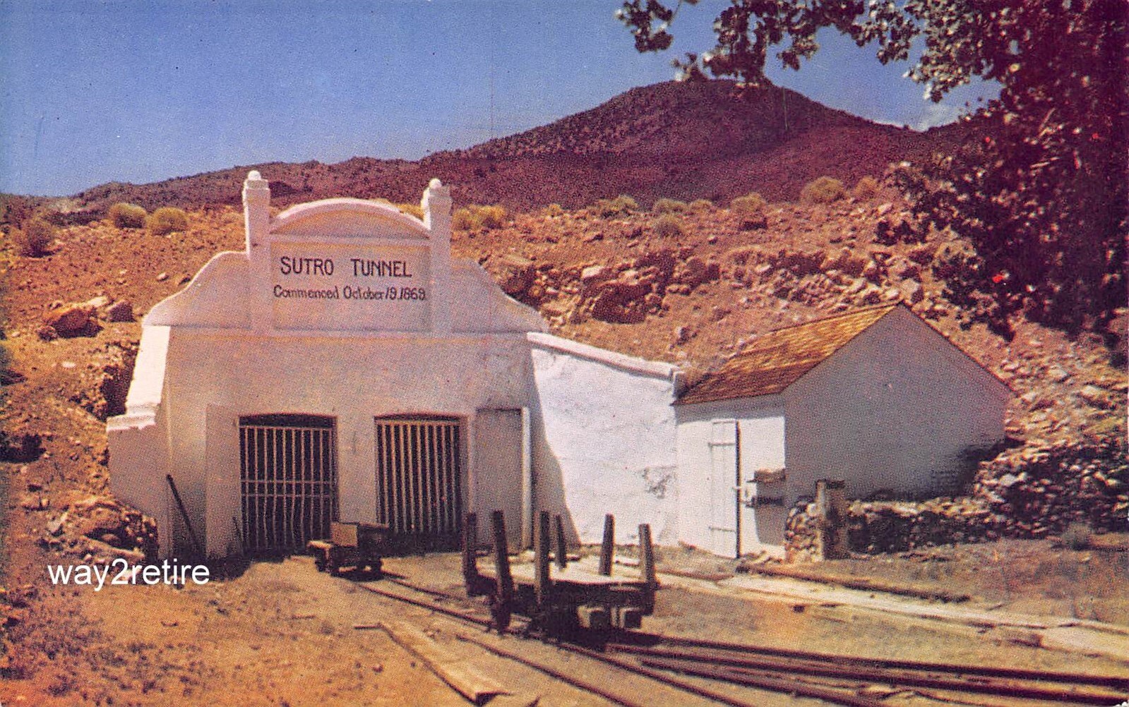 Postcard NV Dayton Sutro Tunnel Entrance near Carson City Nevada 1950s ...