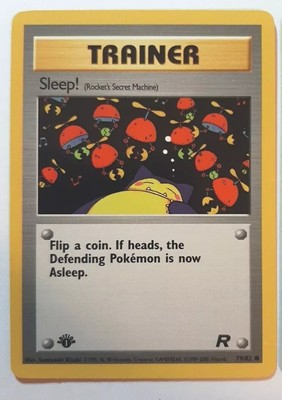 Pokemon TCG: Sleep! (Rocket's Secret Machine) (X2) 1st Edition Team ...