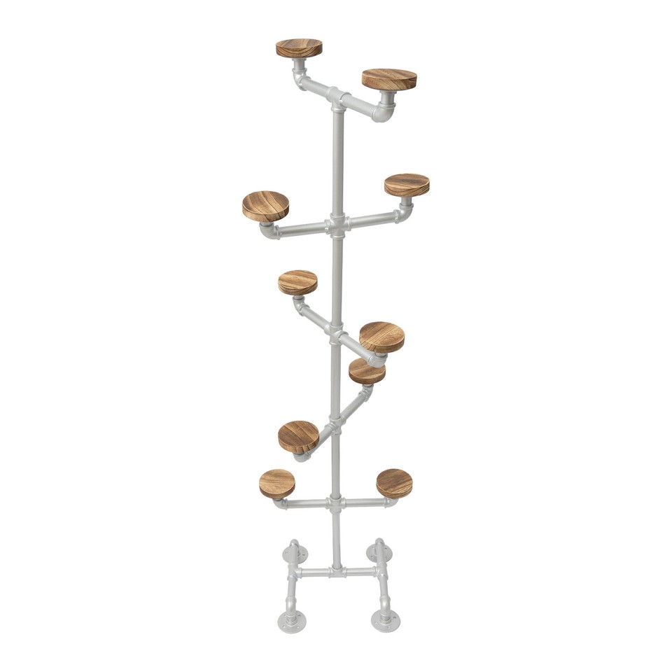5 Tier Hat Display Rack Free Standing Metal Floor Caps Headwear Stand ...