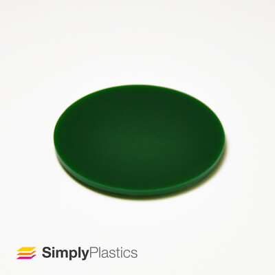 Perspex® Laser Cut Green 6643 Acrylic Plastic Disc / Various Imperial ...