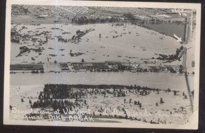 RP Postcard VANPORT Oregon/OR 1930's Flood Destruction Dike Break ...
