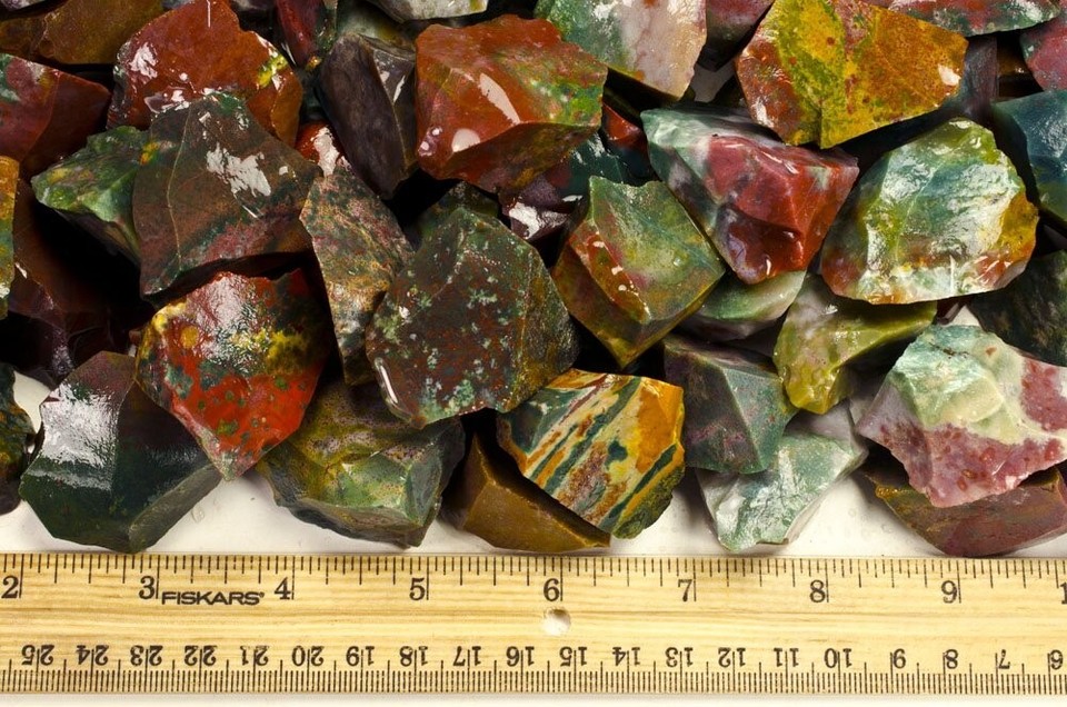 1 lb Fancy Jasper Rough Stones - Natural Crystal Mineral Rock Specimens ...
