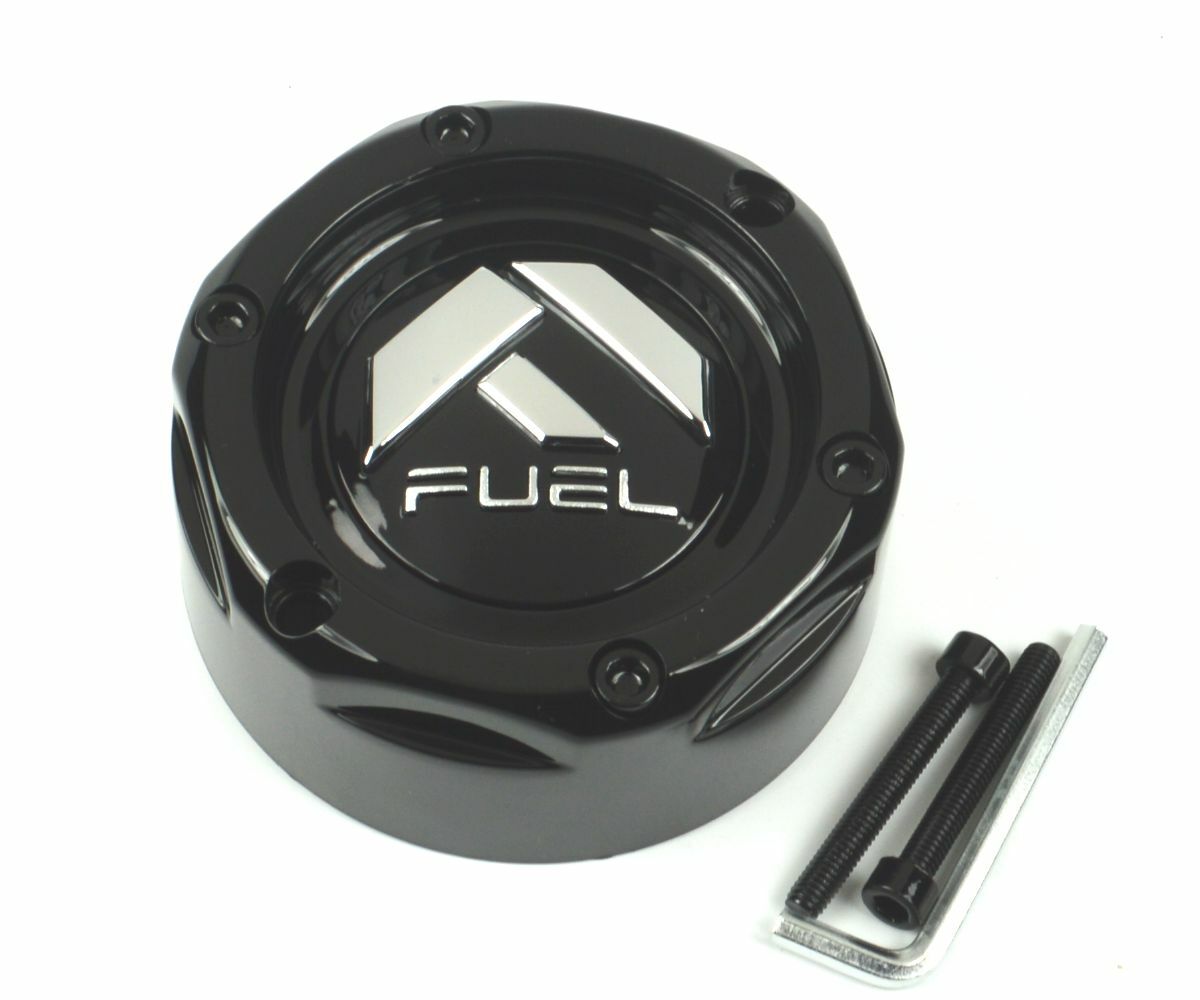 4 NEW Fuel Gloss Black Bolt On UTV Wheel Center Caps 4-1/8" OD 4x136 BL ...