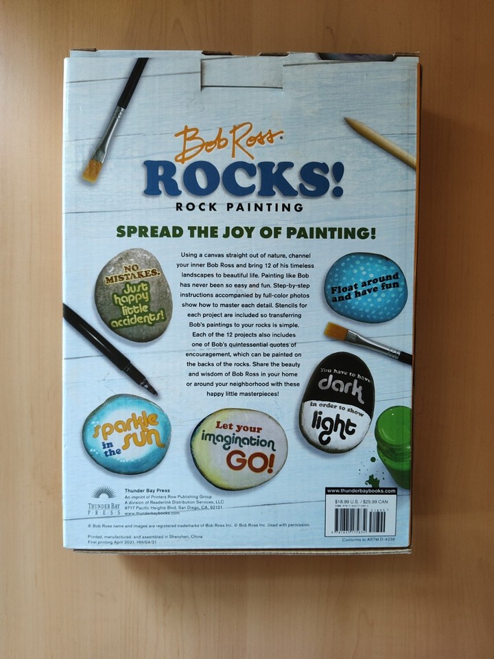 Rocks! Bob Ross Rock Painting (Thunder Bay Row, 2021) Open Box Unused ...
