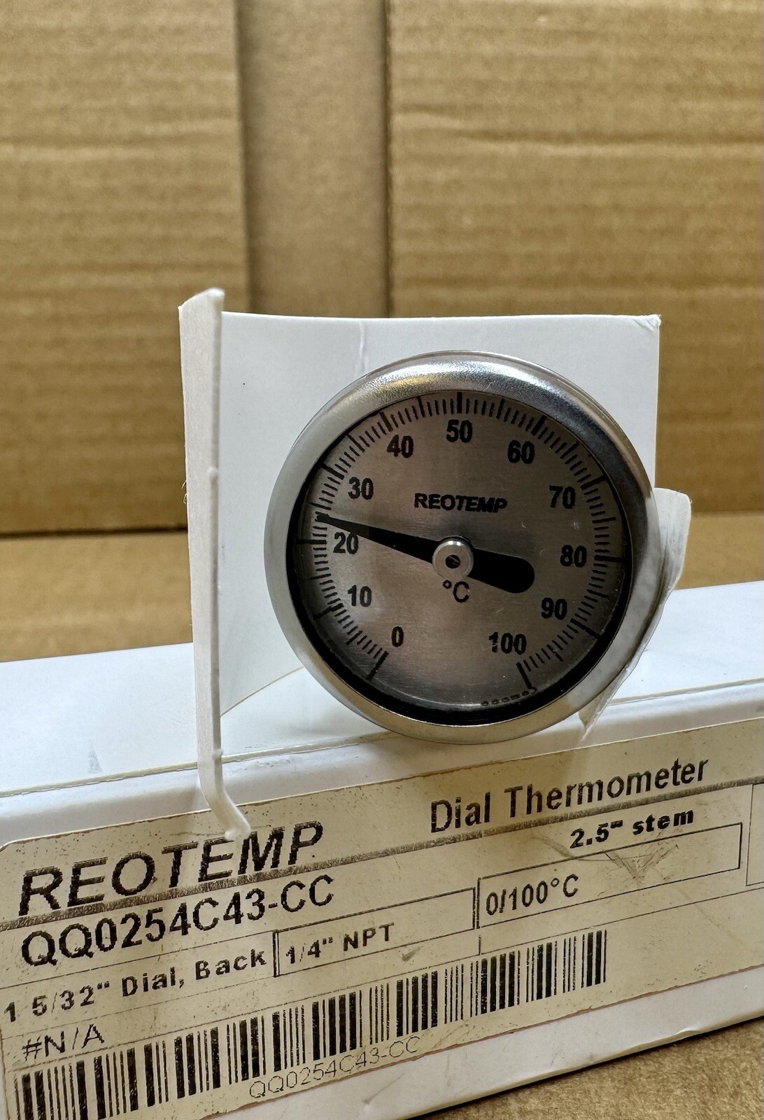 Reotemp BiMetal Thermometer 1-5/32”Face 2-1/2” Stem 0-100ºC | eBay