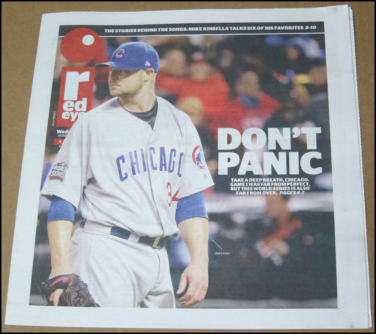 10/26/2016 Red Eye Newspaper Chicago Cubs Indians World Series Game 1 ...