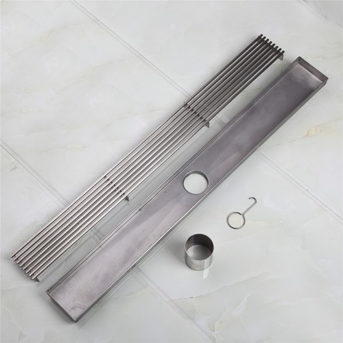24" Rectangle Stainless Steel Bathroom Shower Waste Floor Insert Drain ...