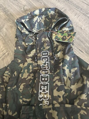 Bape X OVO Octobers Very Own CAMO JACKET Hood Extra large Snowboard ...