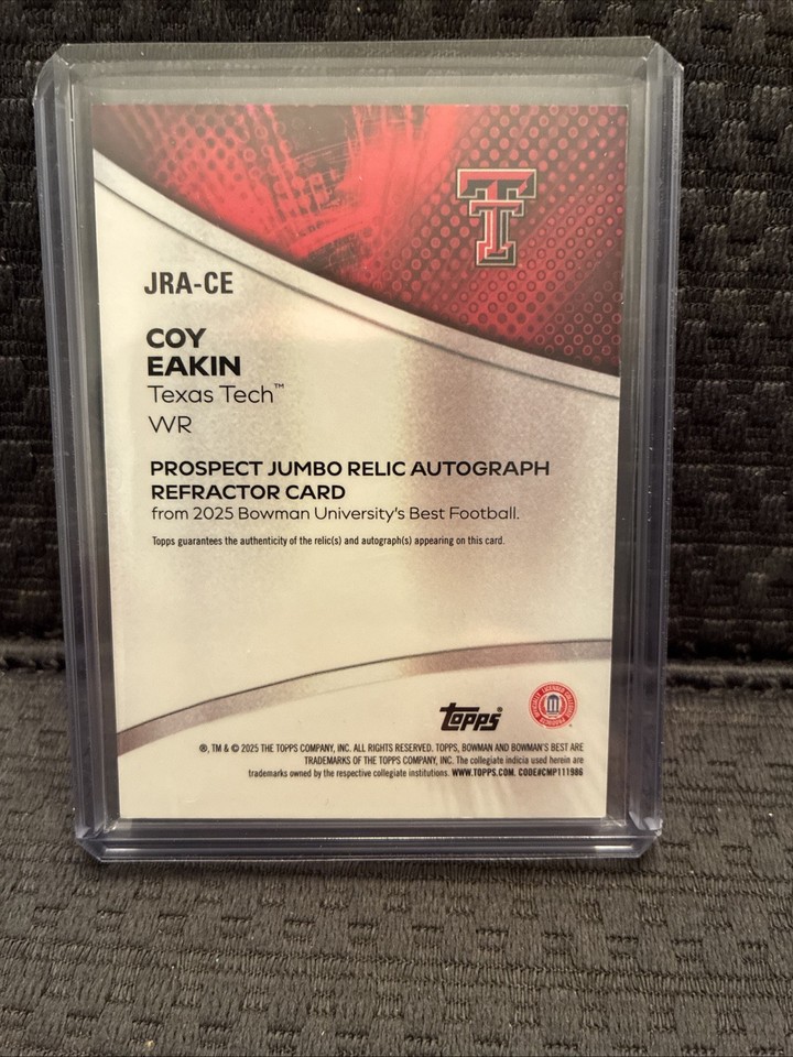 2025 Bowman University Best Coy Eakin Orange Jumbo Relic Auto Refractor ...